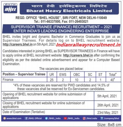 BHEL Recruitment 2026- 150 Vacancy Online Registration Begin -bhel.com