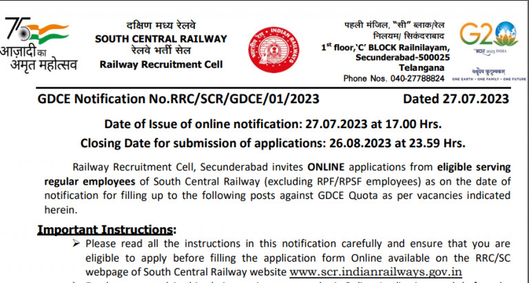 South Central Railway GDCE 2026 Notification| Apply Online for 1014 ALP, Tech & JE Posts ...